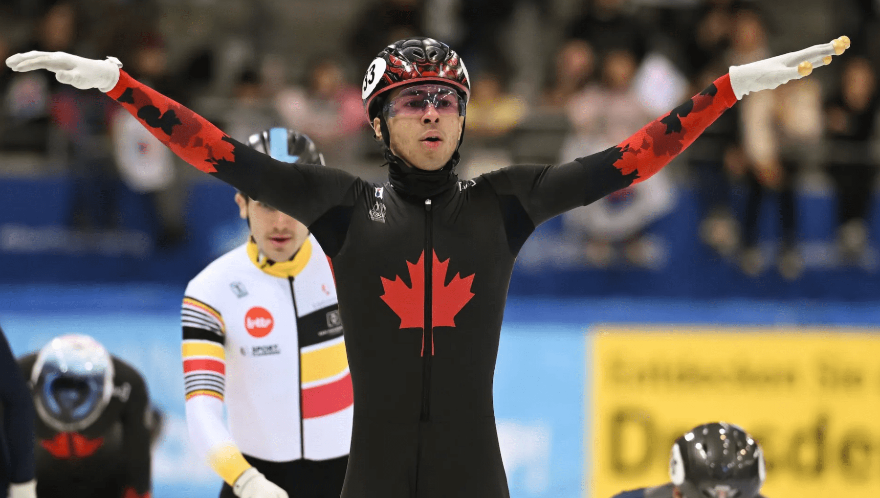 Le patineur de vitesse courte piste William Dandjinou s'envole vers son ...